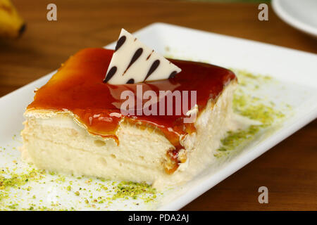 Trilece Caramel Dairy Dessert Cake Stock Photo - Alamy