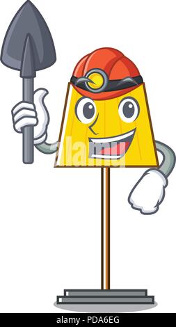 Miner light bulb character cartoon Stock Vector Image & Art - Alamy