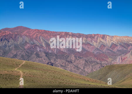 Serrania de Hornocal, the fourteen colors hill at Quebrada de Humahuaca ...