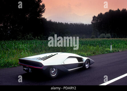 1970 Bertone Lancia Stratos Zero with Mr Nuccio Bertone at the studio ...