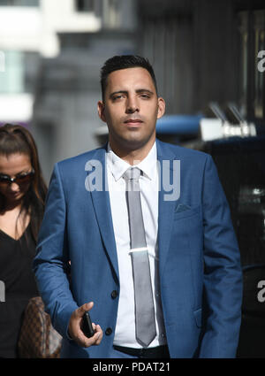 Ryan Ali arrives at Bristol Crown Court accused of affray where he ...