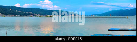 Landscape of Lake Suwa and Suwa City in Nagano, Japan Stock Photo - Alamy