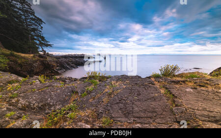 Canada with sunsets, waterfalls, night, stars, and lighthouse Stock ...