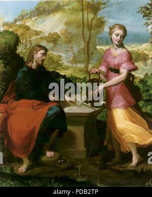 *Anselmi-Christ and Woman of Samaria* is an artwork depicting the ...