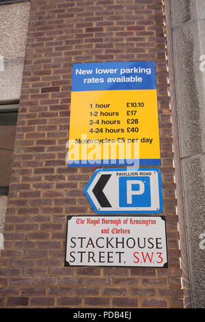 Pavillion Road NCP Car Park on on the corner of Stackhouse Street SW3 ...