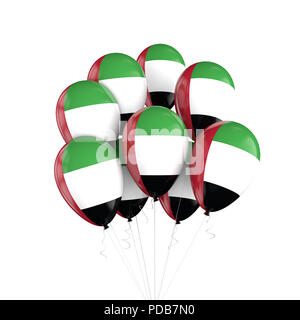 Balloons with flag of United Arab Emirates, holyday concept. 3D ...