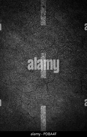 New asphalt texture with white dashed line Stock Photo - Alamy