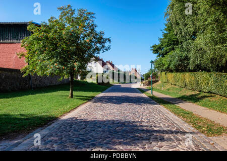 Germany, Stolpe an der Peene, Landgut Stolpe Estate. Old industrial ...