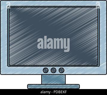 Computer screen technology scribble Stock Vector Image & Art - Alamy