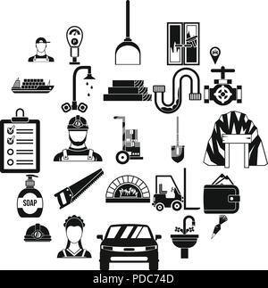 Drudgery icons set, simple style Stock Vector Image & Art - Alamy