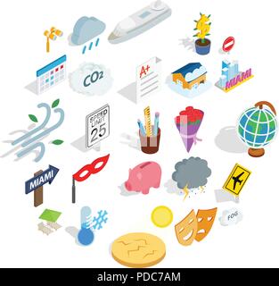 Individual icons set, isometric style Stock Vector Image & Art - Alamy