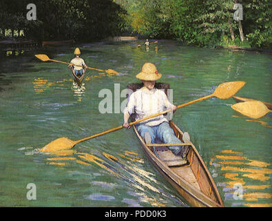 Gustave Caillebotte - Canoes 1877 Stock Photo - Alamy