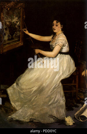 Edouard Manet (1832-1883). Impressionist french painter. Lady with a ...