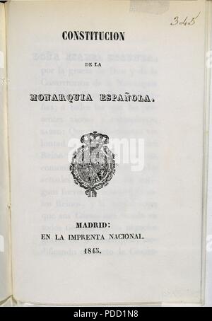 CONSTITUCION DE LA MONARQUIA ESPANOLA PROMULGADA EL MADRID A 18 DE ...