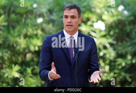 The Prime Minister, Pedro Sanchez during the official opening of the ...