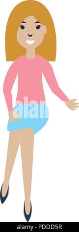 cartoon designer woman icon over white background, vector illustration ...