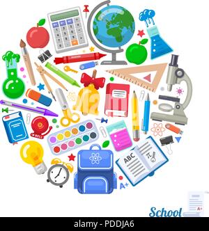 nice school poster with items Stock Vector Image & Art - Alamy