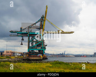Redcar Bulk Terminal with a deep water berth on the River Tees and grab ...
