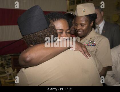 A frocking ceremony for Hospital Corpsman Master Chief Crystal Ingram ...