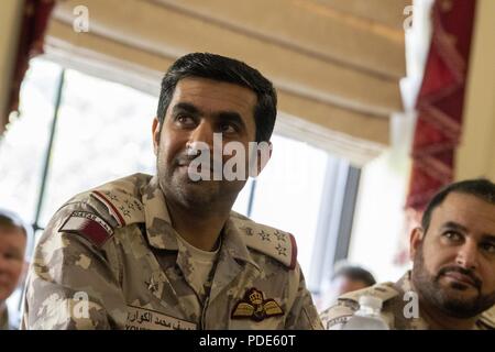 Brig. Gen. Yousef Al Kuwari, the Qatar Defense Attaché gives remarks ...