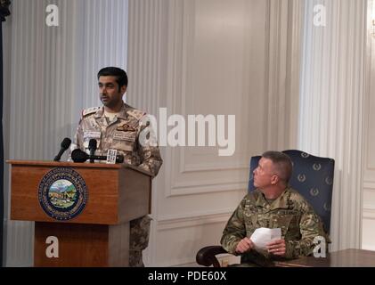 Brig. Gen. Yousef Al Kuwari, the Qatar Defense Attaché gives remarks ...