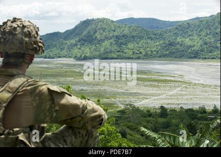 A view from the ground of a Tactical Air Navigation System (TACAN ...