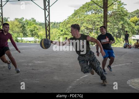 A Philippine Army engineer with 522nd Engineering Construction ...