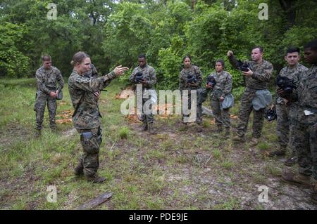 A U.S. Marine with Headquarters Company, Chemical Biological Incident ...