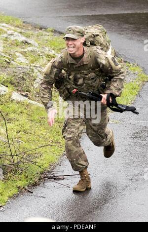 Infantry Soldiers assigned to B Company, 1-143rd Infantry (Airborne ...