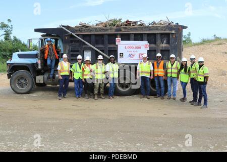 USACE personnel celebrate 4,000,000 cubic feet of debris removal Stock ...