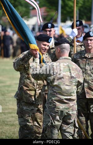Lt. Gen. Antonio A. Aguto Jr., commanding general, First Army, center ...