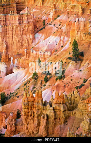 The towering hoodoos glow at civil twilight from Sunset Point in Utah’s ...