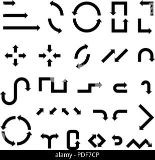 Navigation road. Direction signs arrows point marks for maps travellers ...