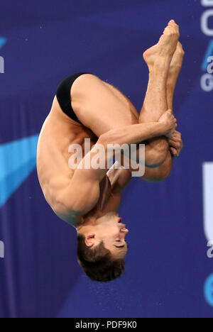 Great Britain's Daniel Goodfellow in action in the Men's 3m Springboard ...