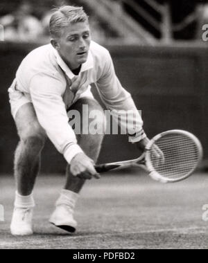 Lew Hoad - Australian tennis player in play at the Irish Championships ...