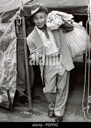 Lew Hoad - Australian tennis player in play at the Irish Championships ...