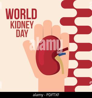 world kidney day card hands support medical Stock Vector Image & Art ...