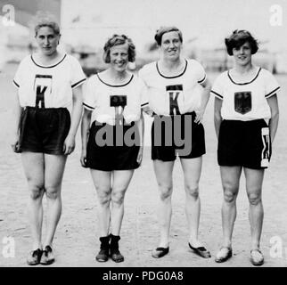 German women 4x100m team 1928 Olympics Stock Photo - Alamy