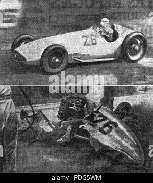 British racing driver Richard Seaman racing during the Belgian Grand ...