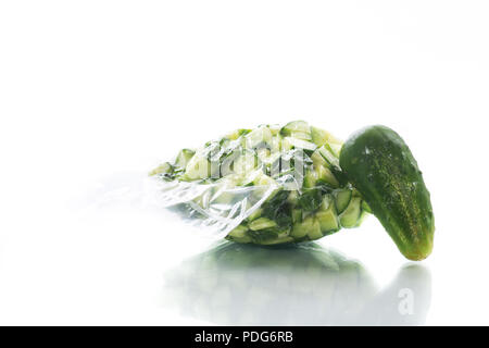 fresh sliced cucumbers in a vacuum package Stock Photo - Alamy