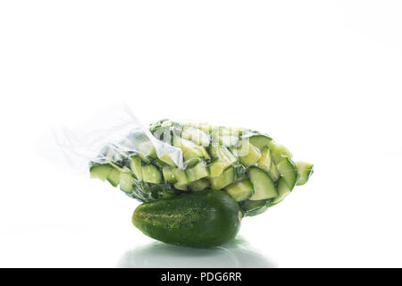 fresh sliced cucumbers in a vacuum package Stock Photo - Alamy