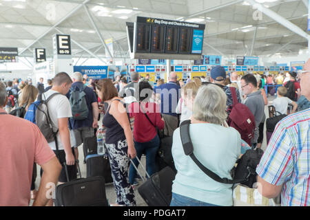 Stansted Airport,Stansted,August,get away,holiday,vacation,busy,crowds ...