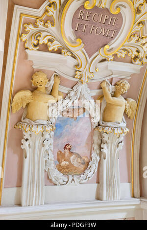 Wallfahrtskirche Maria-Hilf, Freystadt, Stuckierung im Innenraum, Joachim, Hochbarock, erbaut ...