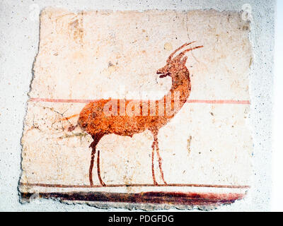 Fragment of a fresco depicting an ibex, imperial age- National Roman ...