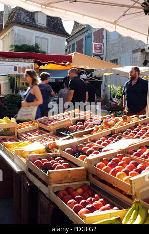Issigeac Sunday market, in southwest France and rated in the top ten ...