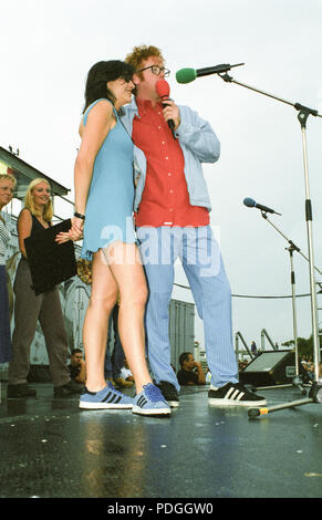 Chris Evans with Holly Hotlips SamosPresenting BBC Radio 1 One Roadshow ...