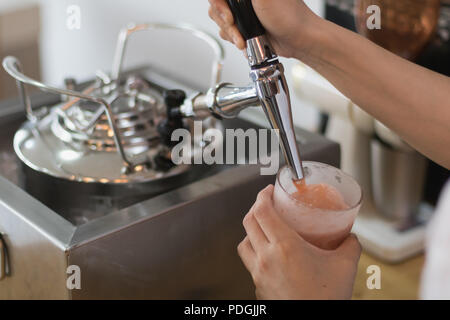 Nitro Cold Brew Mix berries Tea.Rose Pink Mixed berries tea Stock Photo ...