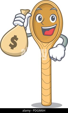 With money bag spoon character cartoon style Stock Vector Image & Art ...