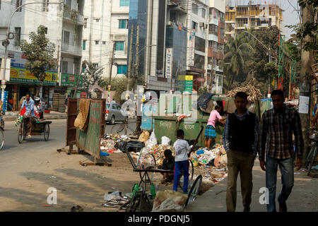 Garbage-littered on the streets is the common scenario in Dhaka, the ...
