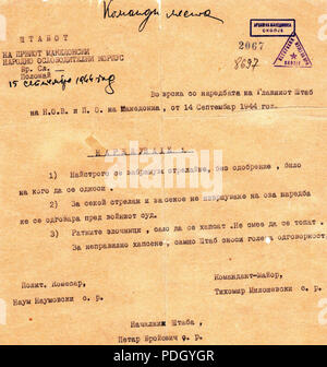 233 Naredba od Stabot na prvata korpusna zona za povedenie Stock Photo ...